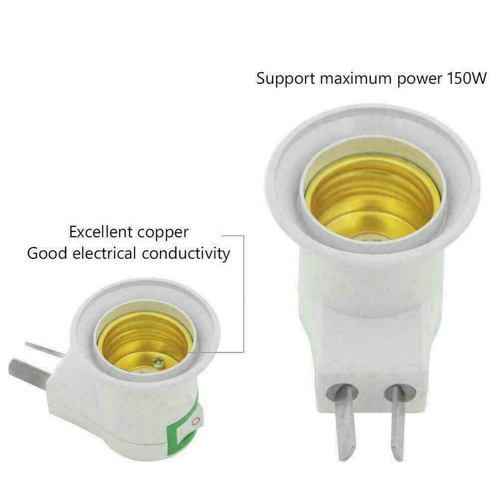 1PC E27 Light Bulb Socket Holder Plug-in Adaptor Screw Wall Best White ...