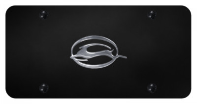 Impala Black Fill Chrome 3D OEM Logo on Black License Plate Official ...
