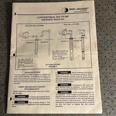 Submersible & Sump - Jet Pump