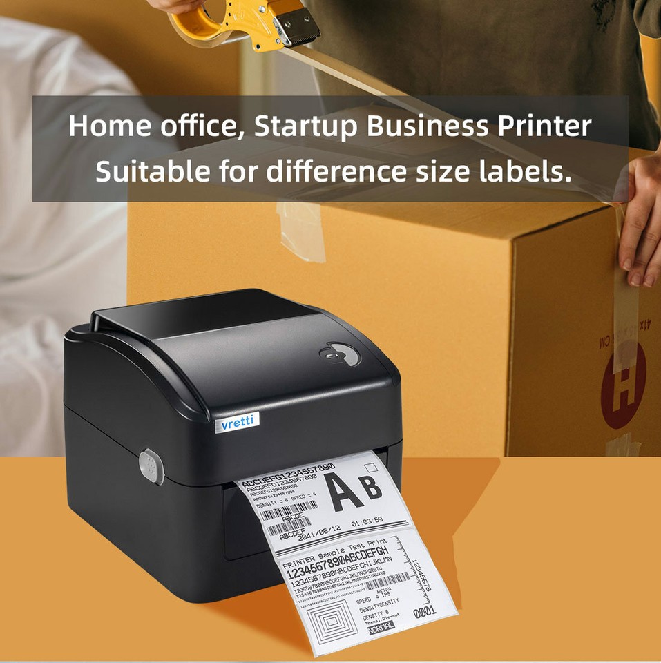 VRETTI Direct Thermal Shipping Label Printer 4x6 USB For UPS,USPS,Etsy ...