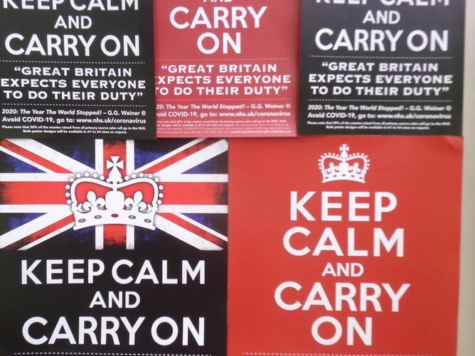 "KEEP CALM & CARRY ON" W2 inspired airraid posters last few NOW TO ...