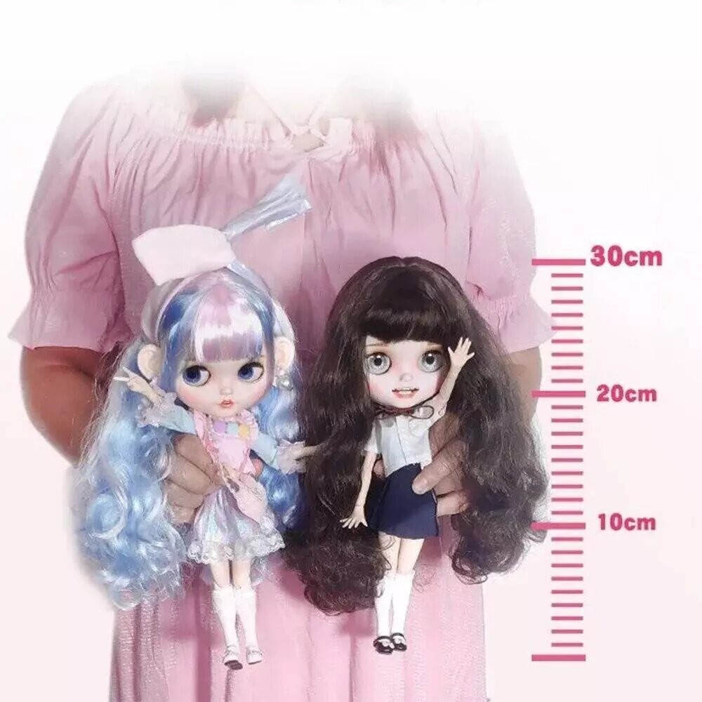 12" Factory blythe 1/6 BJD Long pink mix hair 19 joints body white skin ...