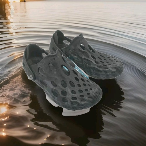 Merrell Hydro Moc Noir Black & Gray MEN US 9 Beach Sandals Slide Slip ...