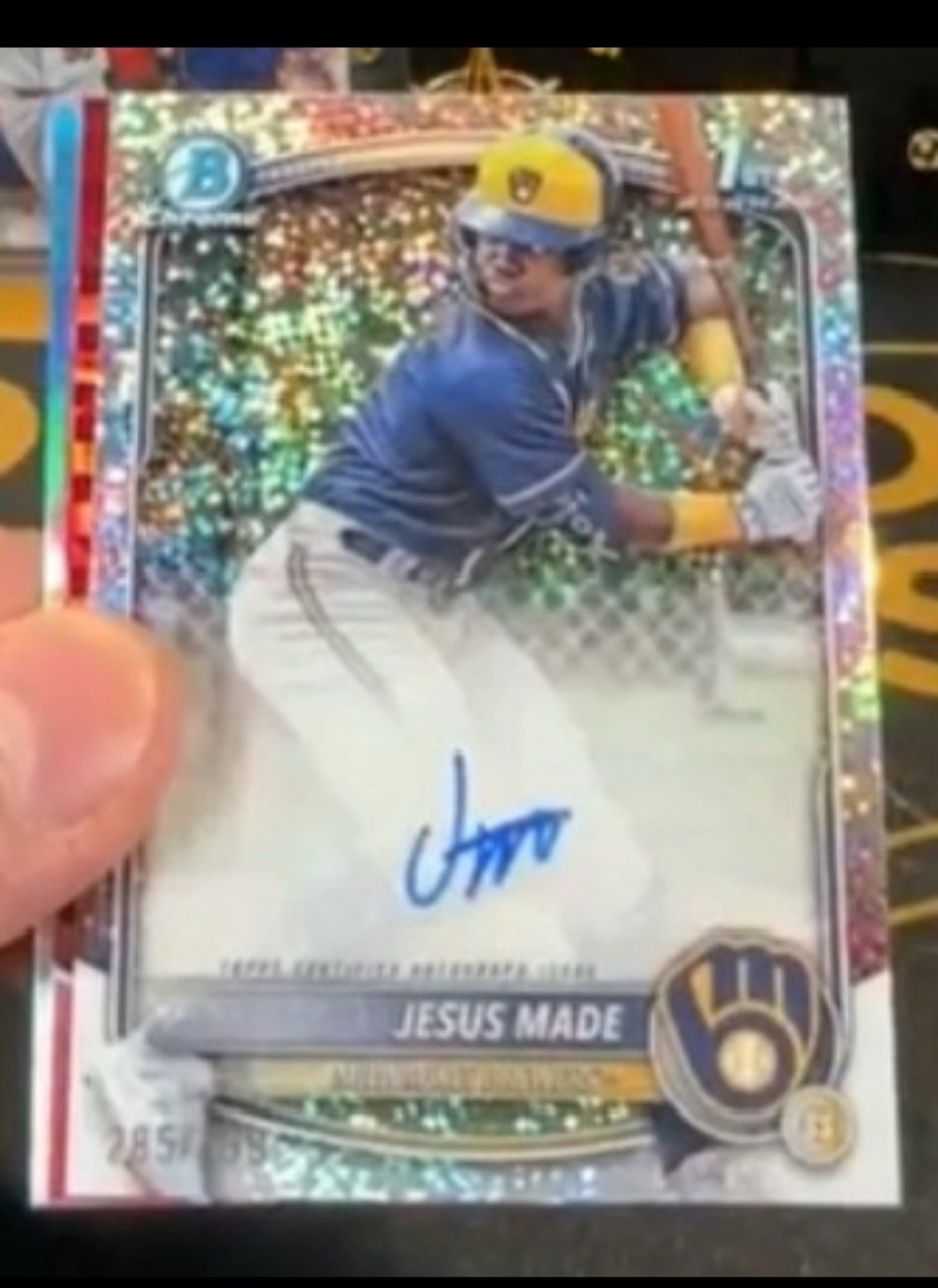 2025 Bowman Chrome Jesus Made #CPA-JM Speckle Refractor Auto /299 ...