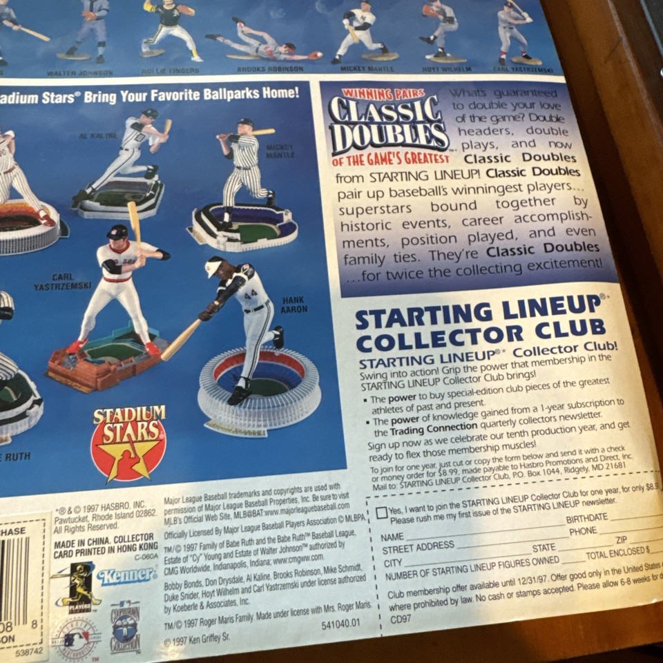 1997 STARTING LINEUP KENNER CLASSIC DOUBLES CAL RIPKEN BROOKS ROBINSON ...