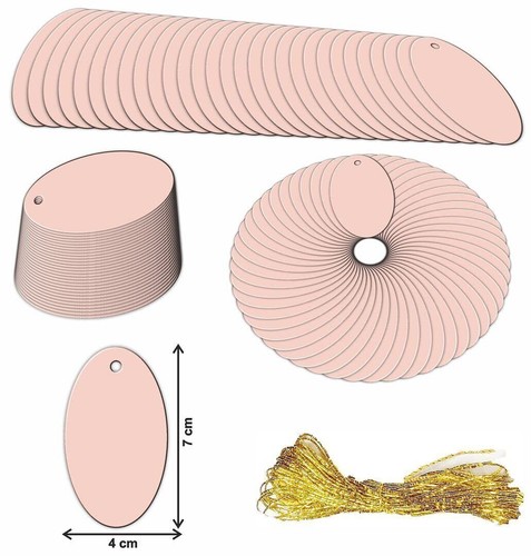 Oval Shape Old Rose Colored Kraft Paper Price Tags Gift Tags 100 Pcs | eBay