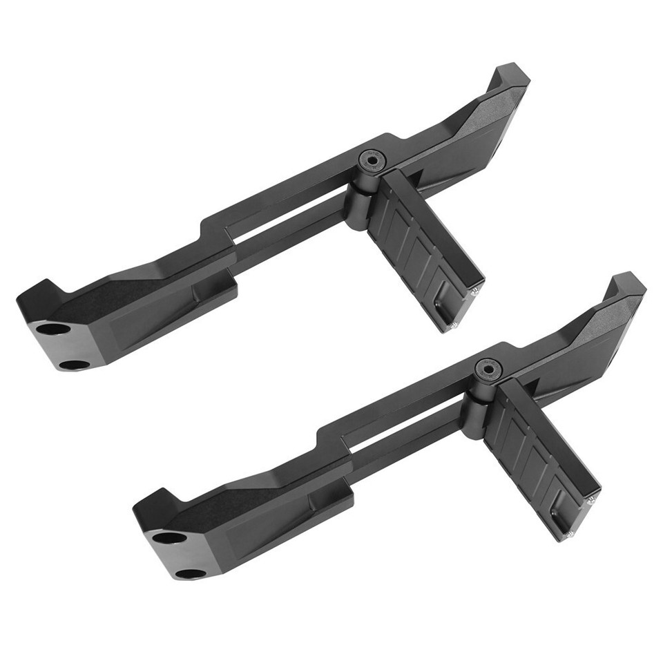 2Pc Aluminum Door Hinge Step Foot Pedal Peg Fit Jeep Wrangler JK JL ...