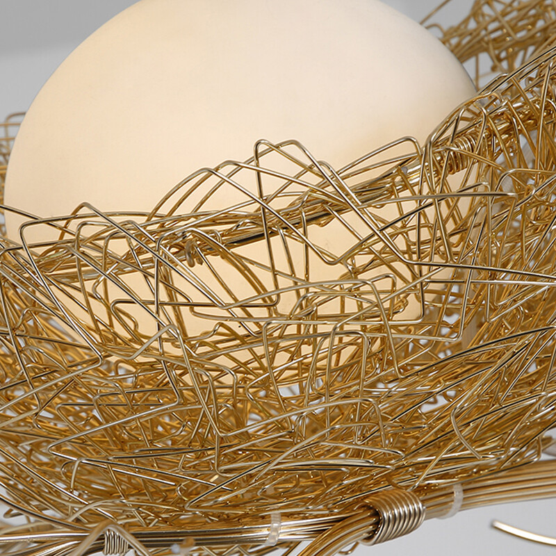 Contemporary Up Lighting Ceiling Light Woven Nest Chandelier Egg Lamp ...