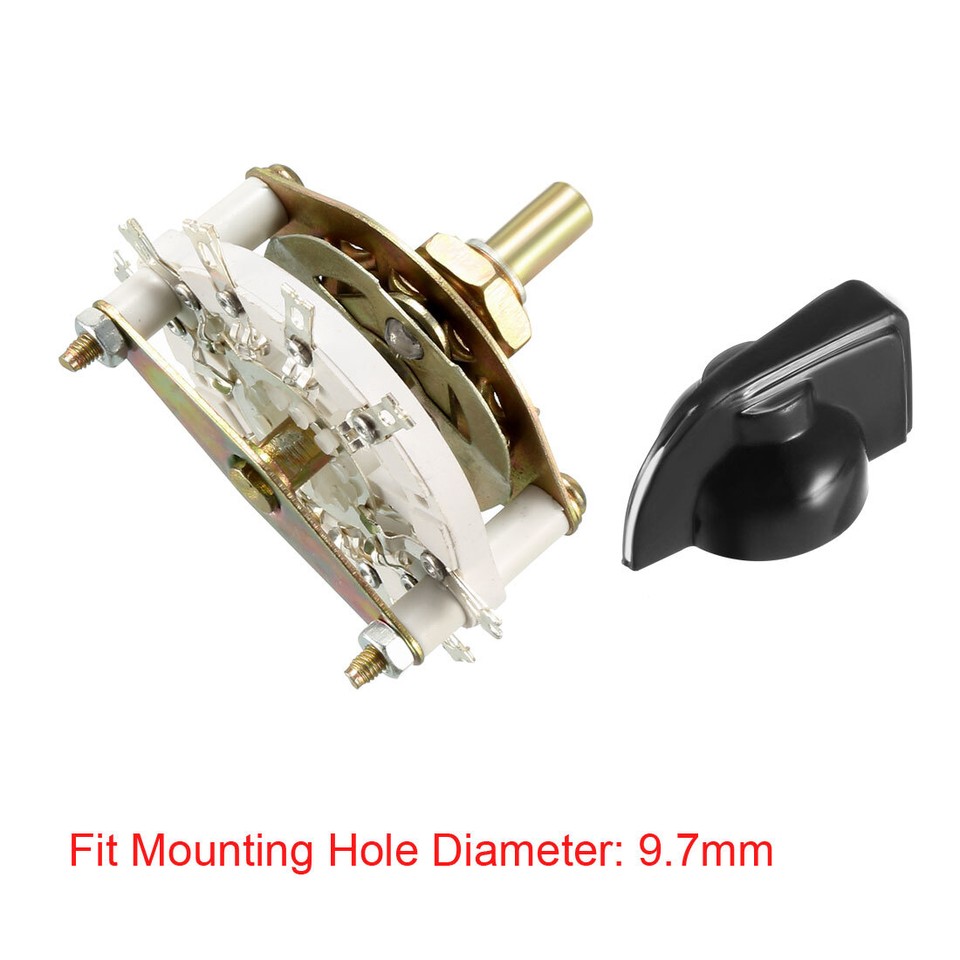 2P4T 2 Pole 4 Position 1 Deck Band Channel Rotary Switch Selector with ...