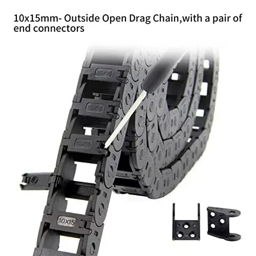 39.3inch Carrier Ender 3 Drag Chain Cable Wire Chain R18 10x15mm ((Inn ...
