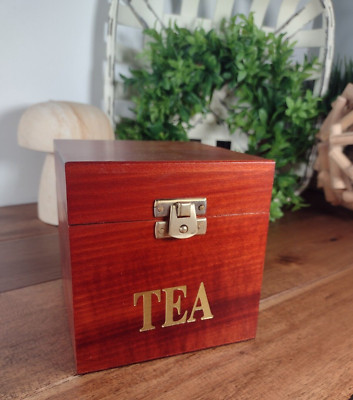 Tea Wood Box Polish Handmade Wood Keepsake - | eBay