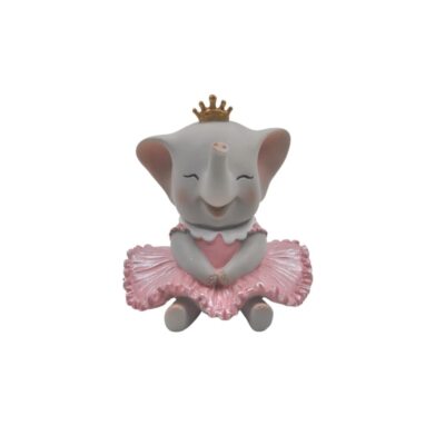 5" Cute Dancing Ballet Elephant Pink Dress Figurine Elephant Cake ...