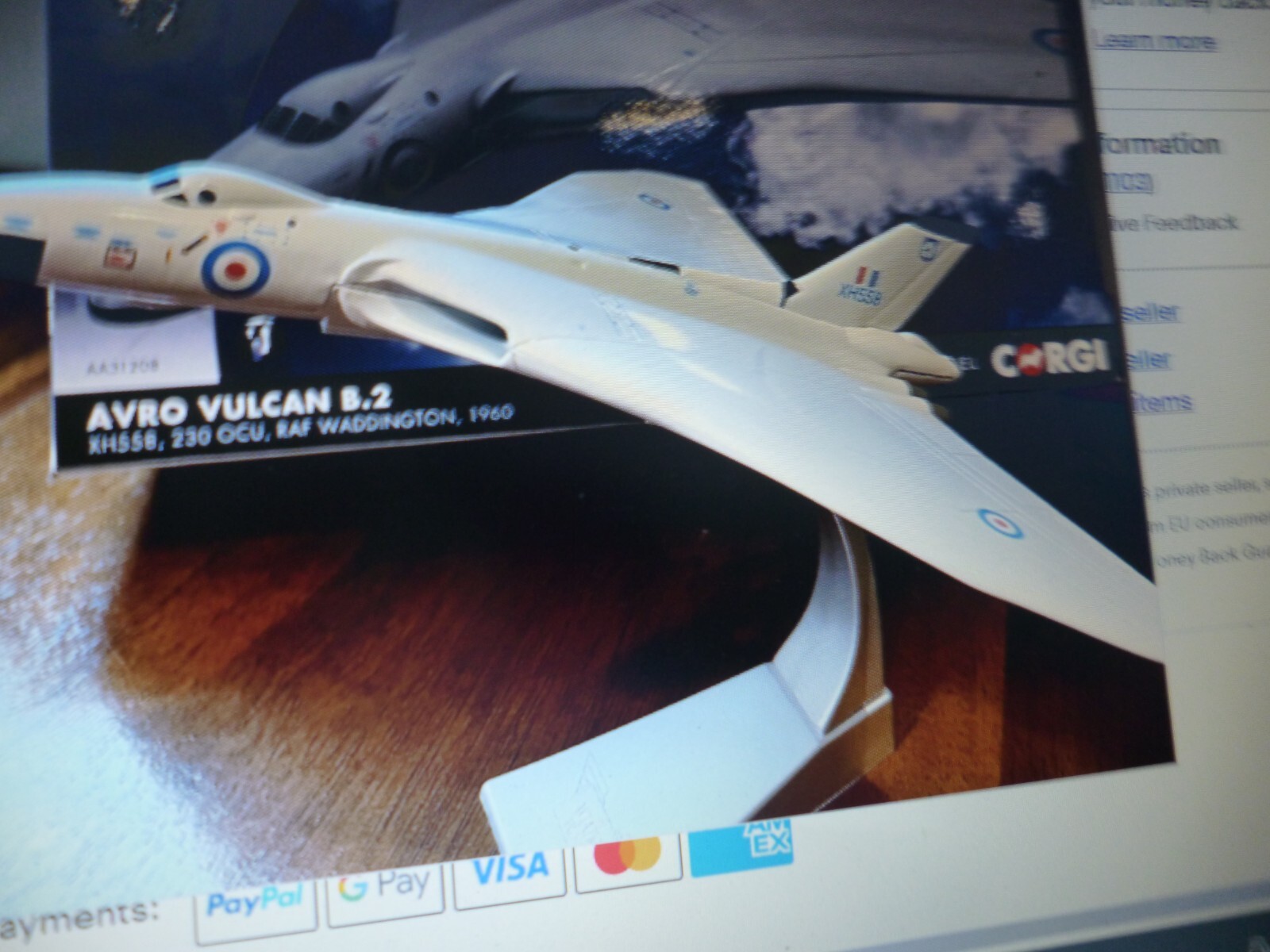 Corgi Diecast 1/144 Avro Vulcan Mint with good box | eBay UK