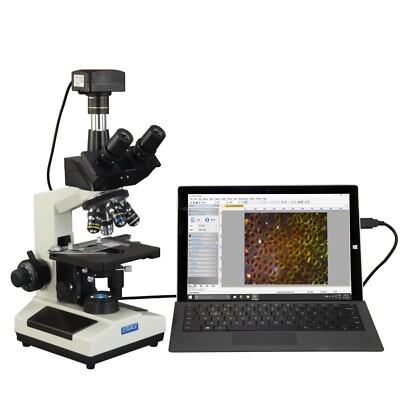 OMAX 40X-2500X 18MP USB3 Darkfield Trinocular LED Lab Microscope for ...