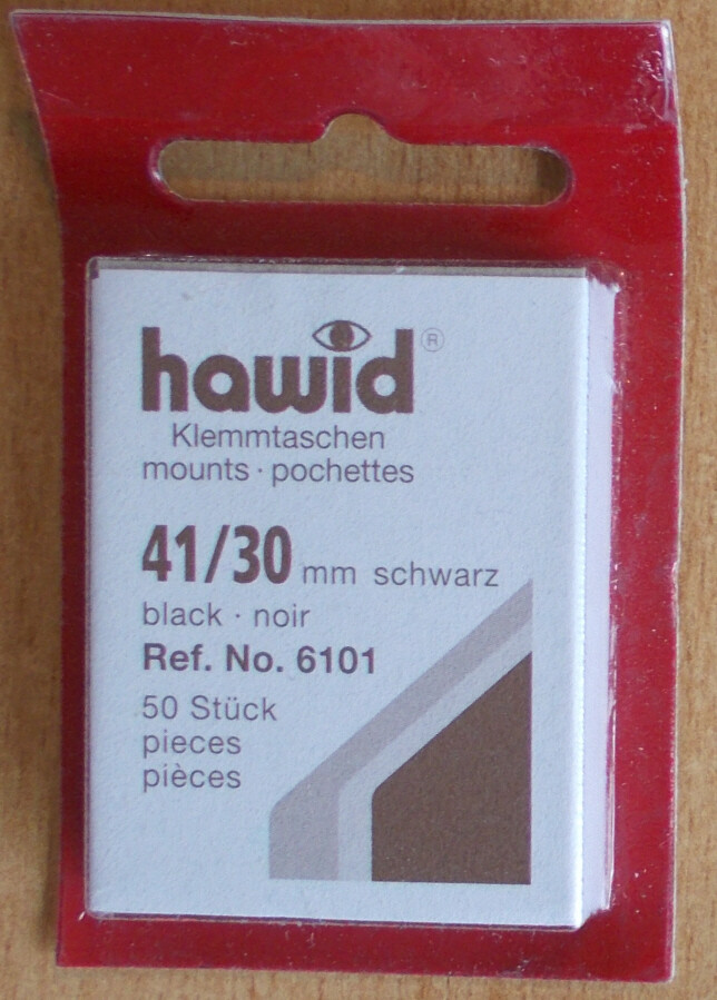 Hawid Stamp Mounts - Black & Clear. Large range of sizes. Each sold ...