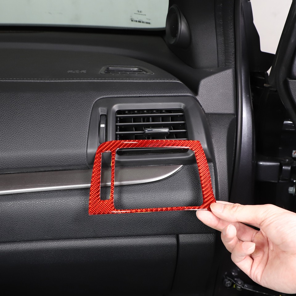 Red Carbon Fiber Side Air Vent Frame trim Stickers For Honda Ridgeline ...