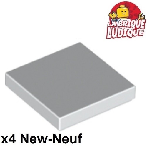 Lego 4X Tile Smooth Plate 2 X 2 With Groove White 3068B New | eBay