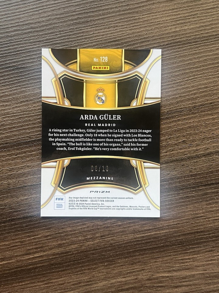 Arda Guler Panini Select FIFA 2023-2024 Mezzanine Gold Prizim /10 | eBay