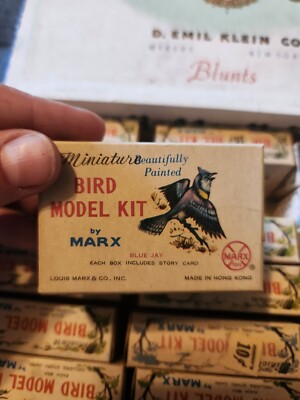 Vintage Mini Blue Jay Bird Model Kit by Marx, 1960s Hong Kong Miniature ...