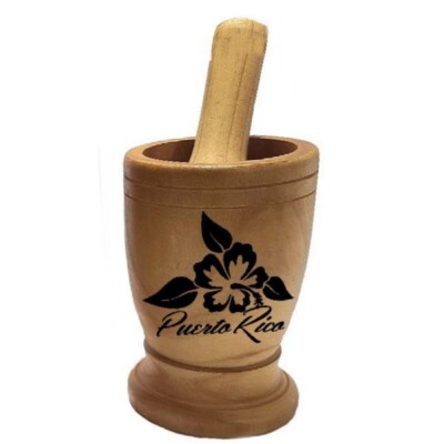 Puerto Rico XL Size Wood Mortar & Pestle Pylon Pilon Madera - Mofongo ...