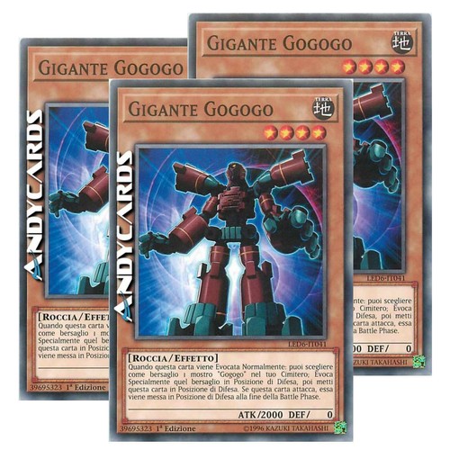 3x GIGANTE GOGOGO • (Gogogo Giant) • Comune • LED6 IT041 • YUGIOH ...