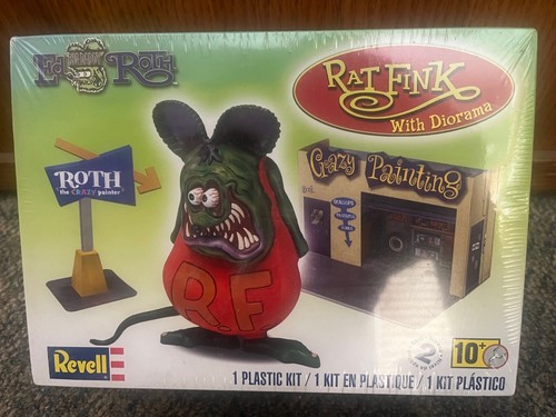 New Mint Revell Rat Fink, Ed Big Daddy Roth With Diorama Plastic Model ...