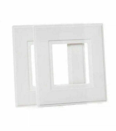 White Finger Plates Light Switch Single Gang Plug Socket Surround Panel ...