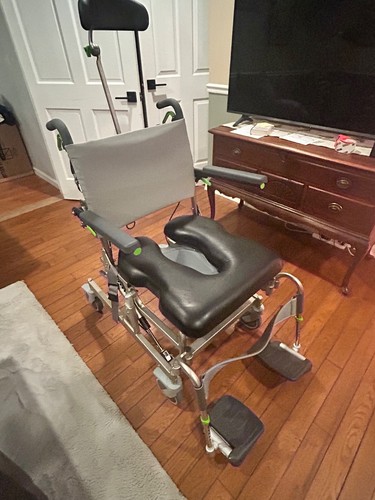 RAZ Tilt Mobile Shower Chair Commode Roll IN Shower Used With Recline ...