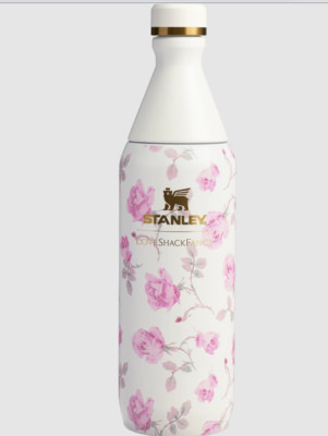 NEW Stanley x LoveShackFancy All Day Slim Bottle 20oz ~ Ribbon Rosa | eBay