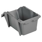 Grey Plastic Wall Mounted Stacking Storage Organiser Bins Tool DIY ...
