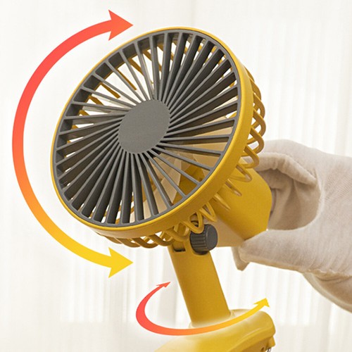 Desk Fan Automatic Swing Quiet USB Rechargable Mini Portable Clip On ...