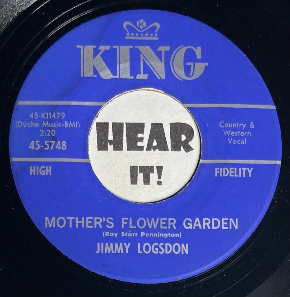 50s Hillbilly 45 JIMMY LOGSDON I Know You're Married / Mothers KING ...
