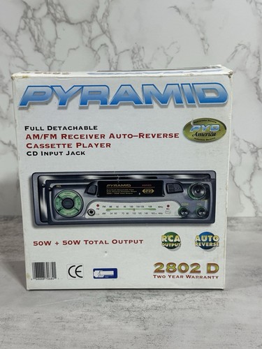 NOS-VINTAGE, Pyramid Car Stereo Cassette Radio Am/Fm Detachable face ...