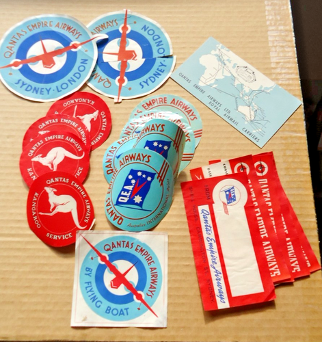 Vintage Qantas Airways Luggage Stickers And Other Items | eBay