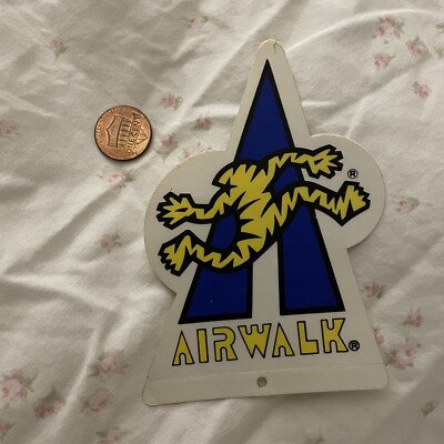 Vtg 1980s Airwalk Skate Sticker Obelisk Runner Blue | eBay