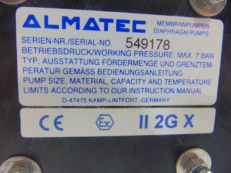 Almatec CX20-ETS Air Operated Diaphragm Pump | eBay