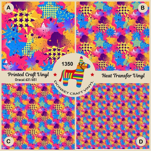 Abstract Graffity Patterned HTV Iron on Vinyl printed Cricut Adhesive ...