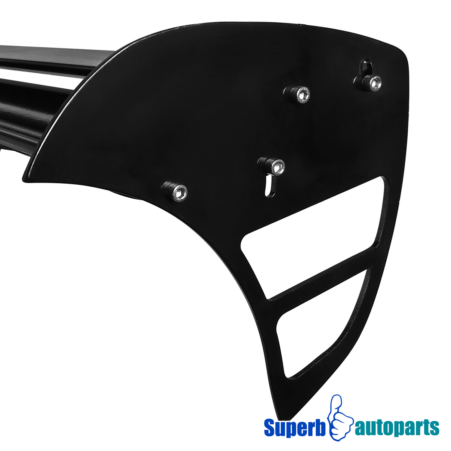 Black Aluminum Adjustable GT Double Deck F1 Style Rear Spoiler Wing | eBay