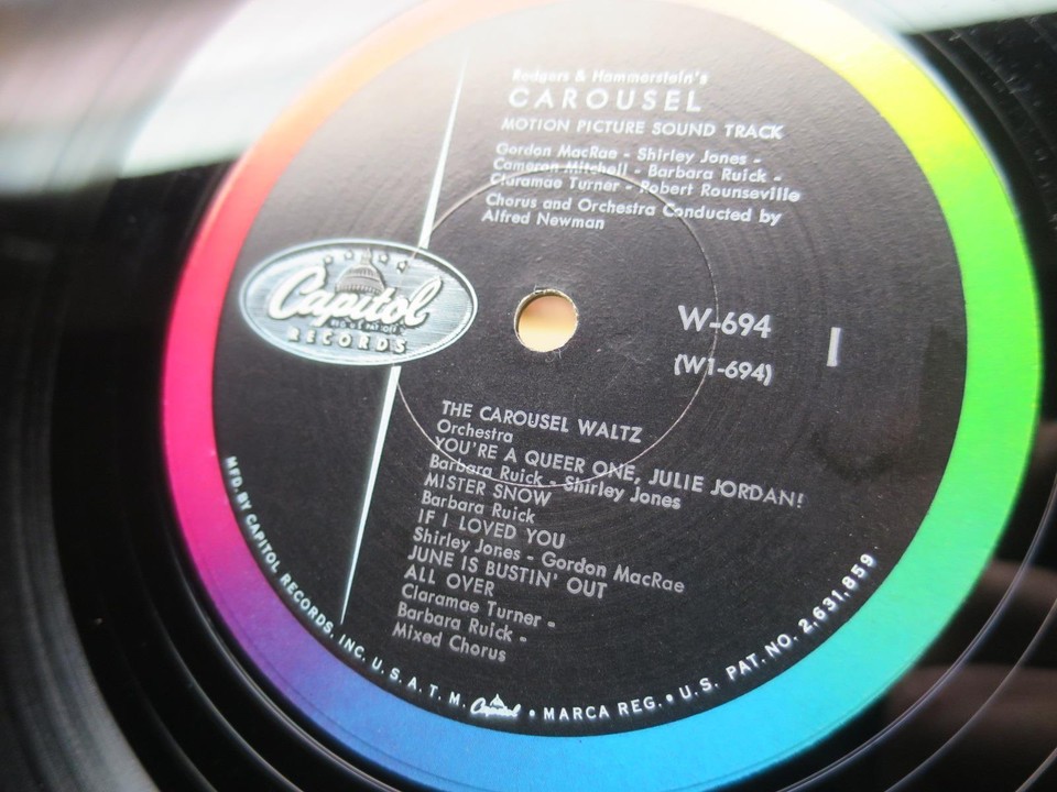 Carousel: Musical Soundtrack (VG++ 1956 Capitol MONO, LP) Rodgers ...