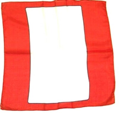 18" BLANK CARD SILK Magic Trick Playing Red White Space Magician ...