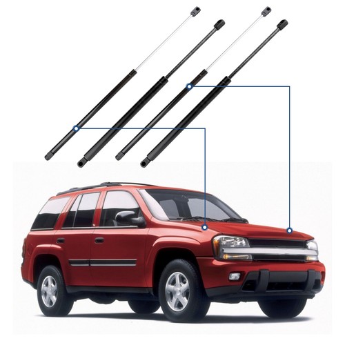2002-2009 Chevy Trailblazer 4 Pcs Window + Liftgate Lift Supports ...