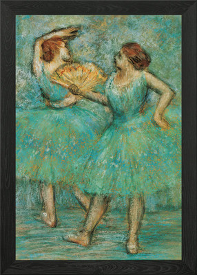 Two Ballerinas in Green Framed Wall Art Poster Canvas Print Picture | eBay