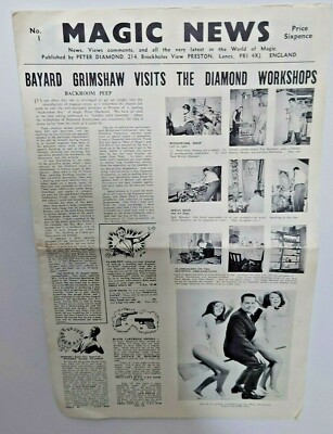 Magic News Issue No 1 Magicians Peter Diamond 1970s | eBay UK