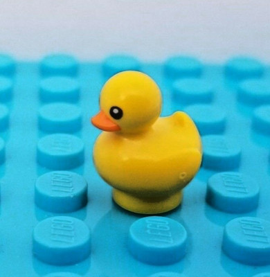 LEGO Rubber Duck Duckie Duckling Yellow Orange Bill Minifigure Bathtub ...