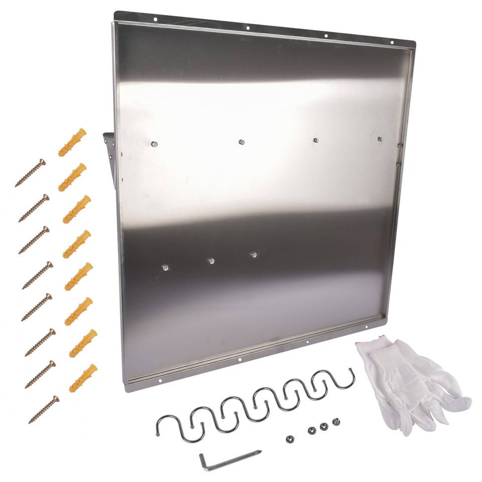 Backsplash Shelf Stainless Steel Kitchen Range Hood Wall Tile Shield ...