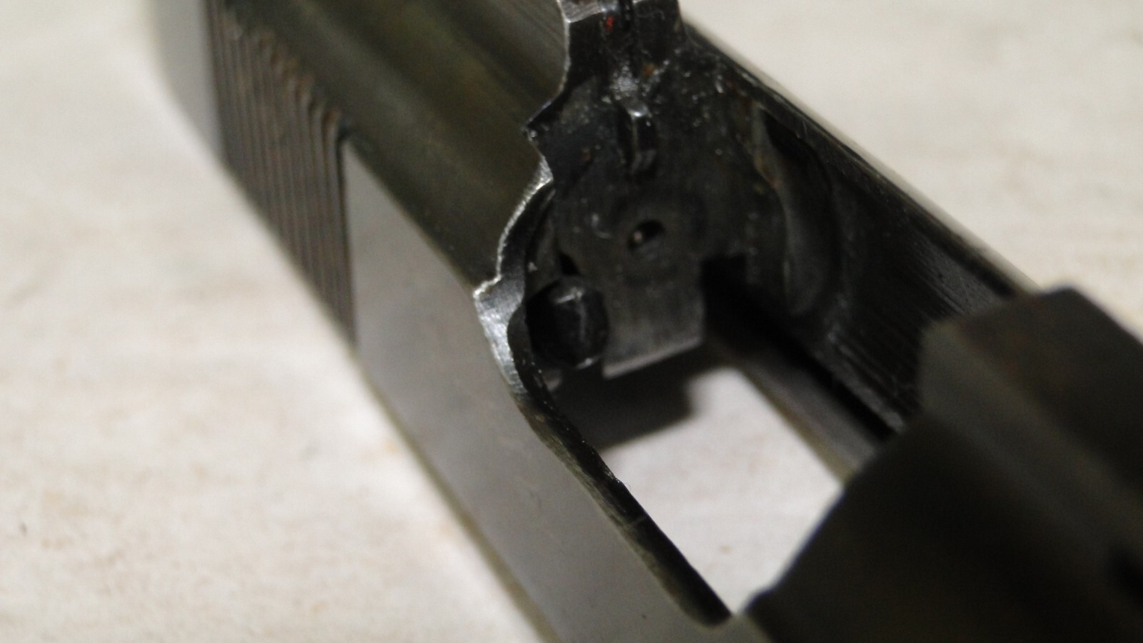 LLAMA 1911, COMPLETE VENTILATED SLIDE, FIRING PIN, EXTRACTOR, ADJ REAR ...
