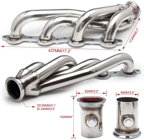 Shorty LS Swap Conversion V-Band Exhaust Headers For Chevrolet LS1 LS6 ...