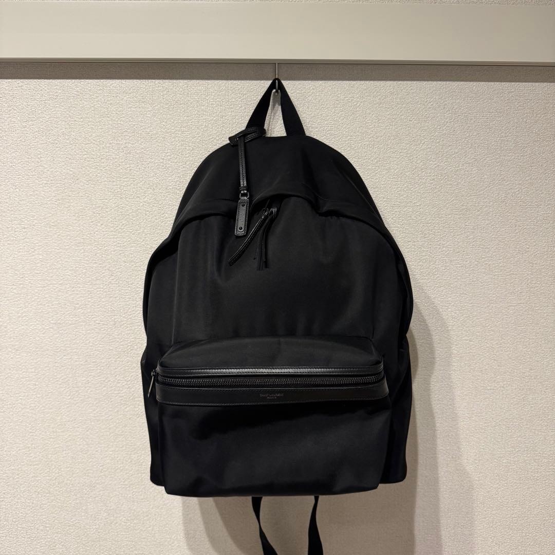 YSL SAINT LAURENT PARIS City Backpack Black - Gem