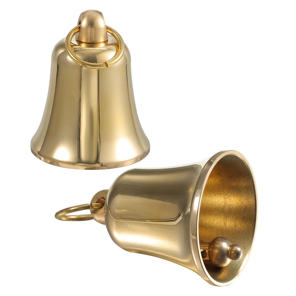 2pcs Christmas Bells For Decoration: 2" Small Brass Bells For Wind ...