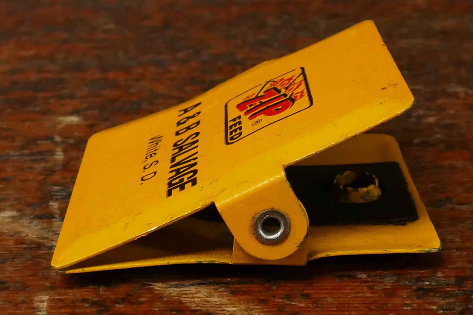 Vintage 1950s ZIP FEED Receipt Clip Magnet Advertising - A&B Salvage ...